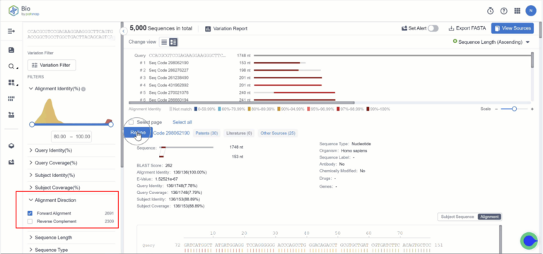Patsnap Bio Releases Alignment Direction Filter | Patsnap